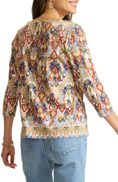 Tommy Bahama Ashby Isles Ikat Bateau Neck Top