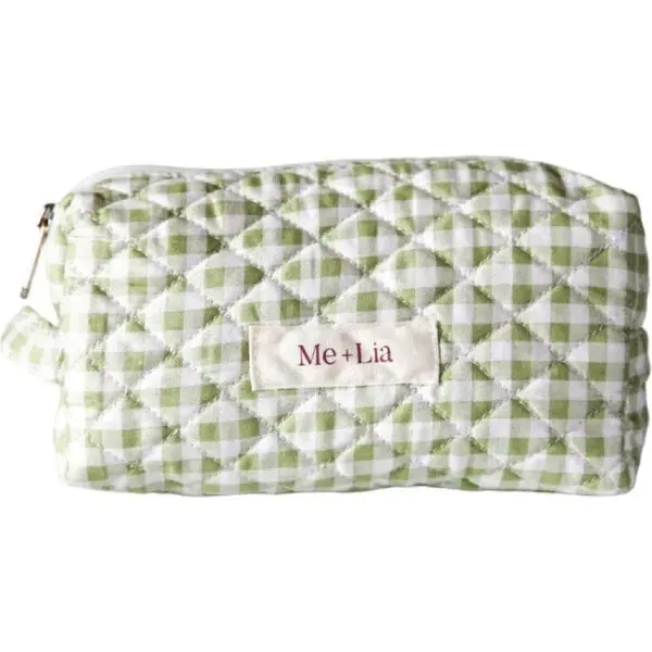 ME AND LIA Make-up Pouchsmall - Gingham Matcha