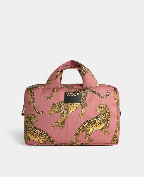 WOUF Leopard Large Toiletry Bag