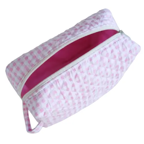 ME AND LIA Make-up Pouchlarge - Gingham Pink