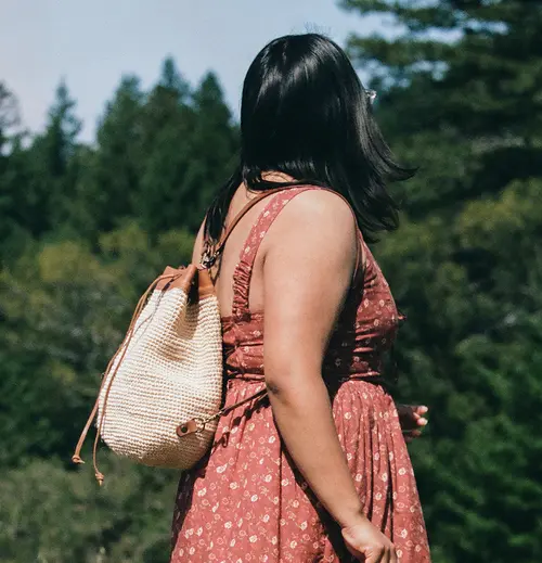 MINGA Transito Woven Mini Backpack With Leather Accents