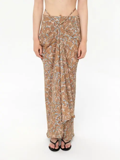 ALAS Low Rise Draped Maxi Beach Skirt