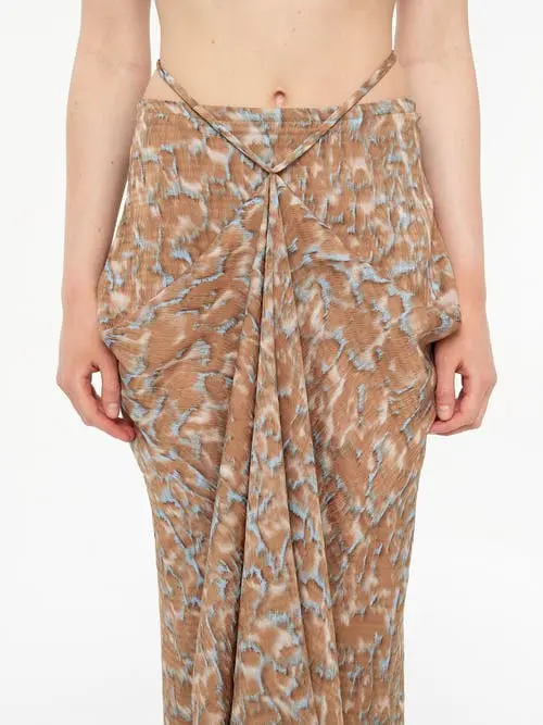 ALAS Low Rise Draped Maxi Beach Skirt