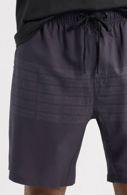 SANTO STUDIO Italia Tech Shorts With Logo Graphic
