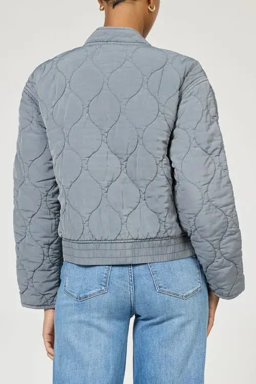 DEAR JOHN Maverick Zip Front Quilted Jacket - Turbulence