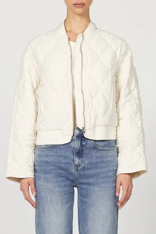 DEAR JOHN Quilted Jacket - Whitecap Grey