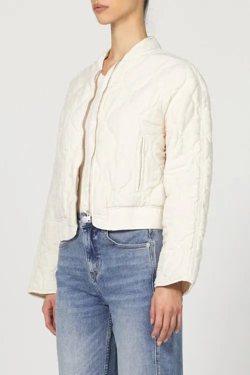 DEAR JOHN Quilted Jacket - Whitecap Grey
