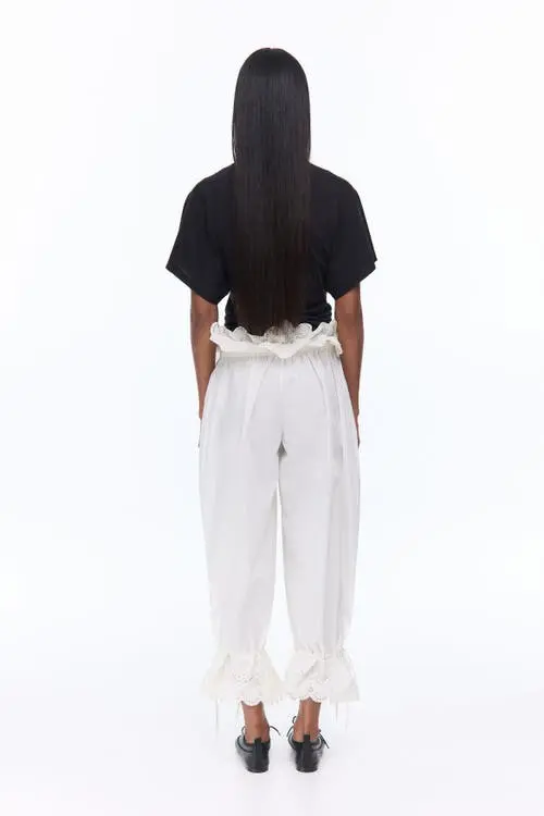 H&M Batwing Sleeve Pima Cotton Top With Ruched Detailing