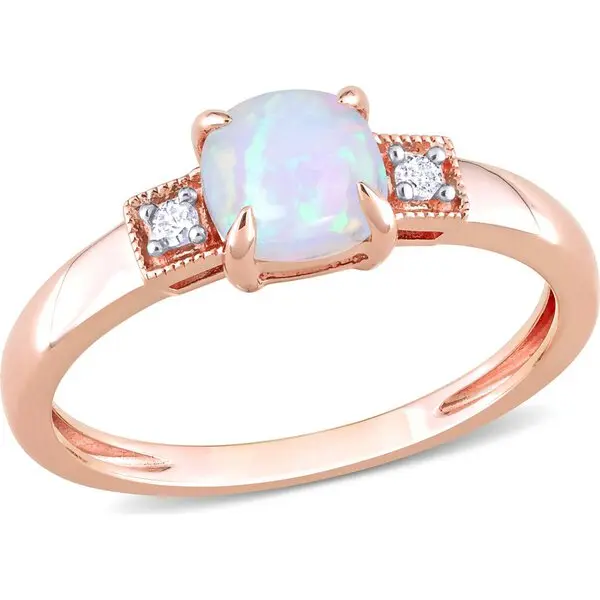 JULIANNA B. And Diamond Accent Ring In 10k Rose Gold - Opal