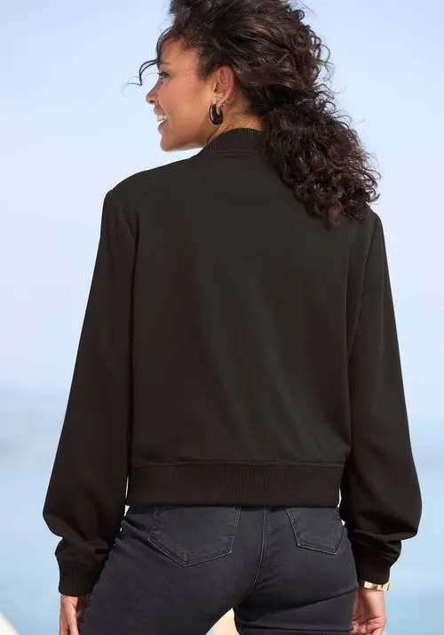LASCANA Snap Front Bomber Jacket