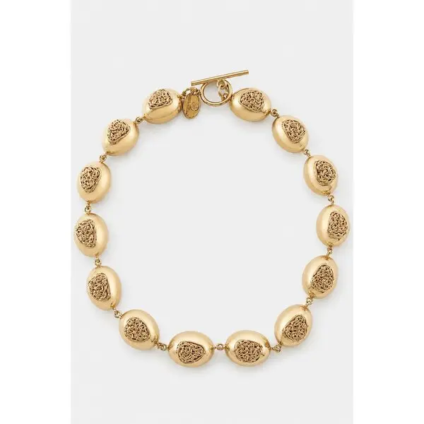 DANIELA MILLAN JEWELRY Aurelia Heart Choker Necklace - Gold