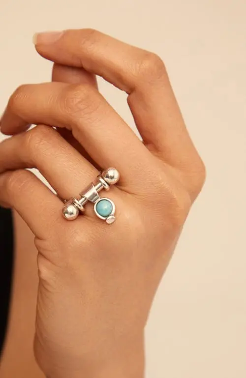 UNODE50 Sterling Plated Charm With Amazonite Stone