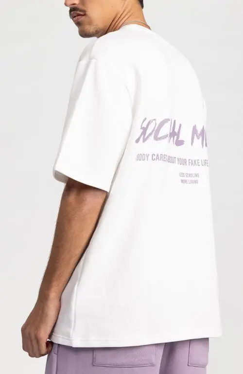 MANIA Social Media Oversize Graphic T-shirt