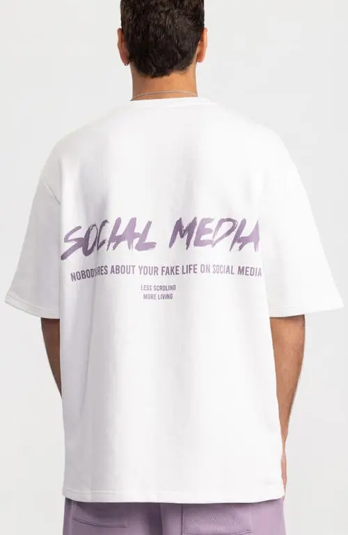 MANIA Social Media Oversize Graphic T-shirt