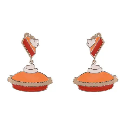 HALLMARK Pumpkin Pie Enamel Drop Earrings