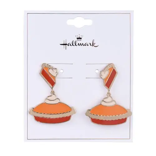 HALLMARK Pumpkin Pie Enamel Drop Earrings