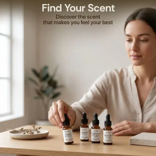 MIKO Essential Oil Discovery Set 4 Organic Aromatherapy Blends 4 X 3.7ml