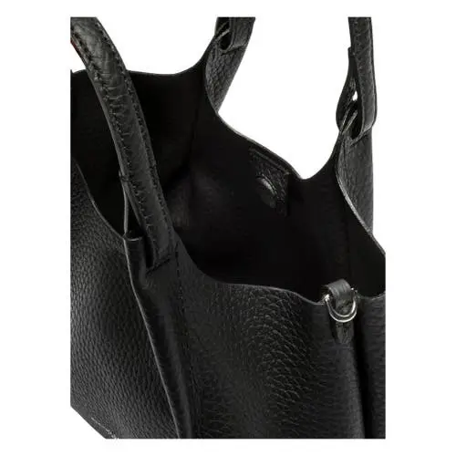 GIANNI CHIARINI Dua Leather Hobo Shoulder Bag - Black