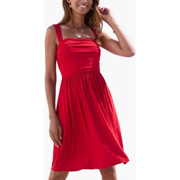 LASCANA Sleeveless Fit And Flare Dress With Built-in Bra