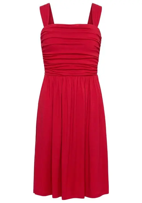 LASCANA Sleeveless Fit And Flare Dress With Built-in Bra