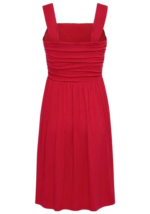 LASCANA Sleeveless Fit And Flare Dress With Built-in Bra