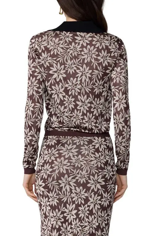 Diane Von Furstenberg Rae Botanical Print Knit Top