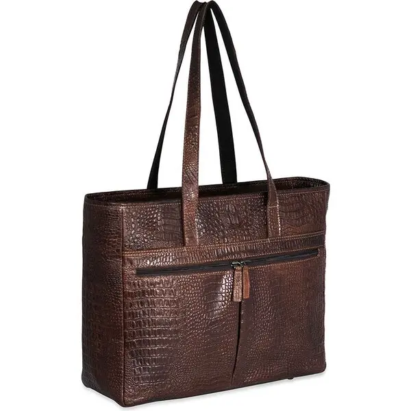 JACK GEORGES Hornback Croco Uptown Tote Bag