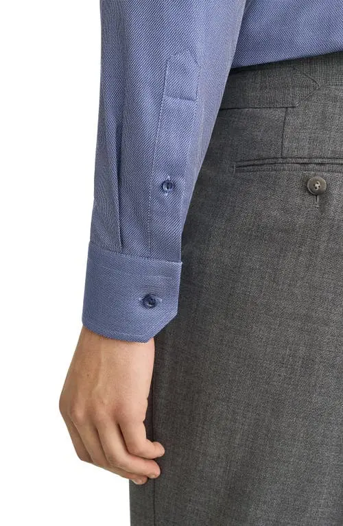 Eton Slim Fit Textured Cotton Dress Shirt