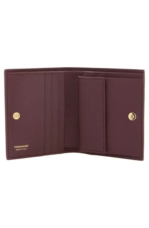 FERRAGAMO Gancini Leather French Wallet