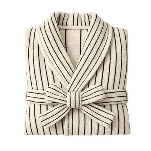 INSPECIAL HOME Scandi Retro Cotton Hooded Bathrobe - Stripe