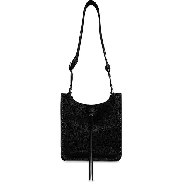 Rebecca Minkoff Darren Medium Studded Leather Crossbody Bag - Black