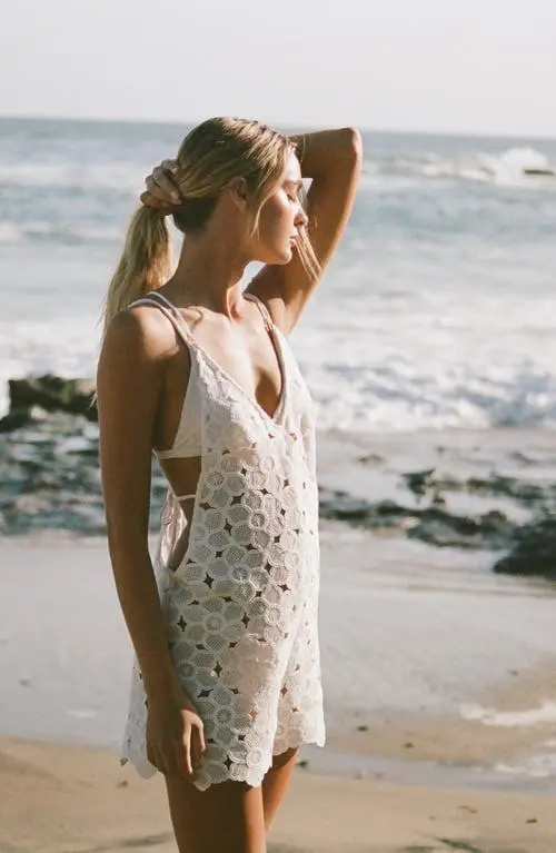AQUARI Serenade Crochet Romper