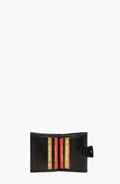 CAVALINHO Gentleman Mini Trifold Leather Wallet 530 - Black