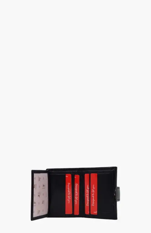 CAVALINHO Gentleman Mini Trifold Leather Wallet 530 - Black