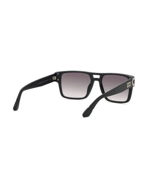 Philipp Plein Rectangular Sunglasses With Double Bridge - Black/violet