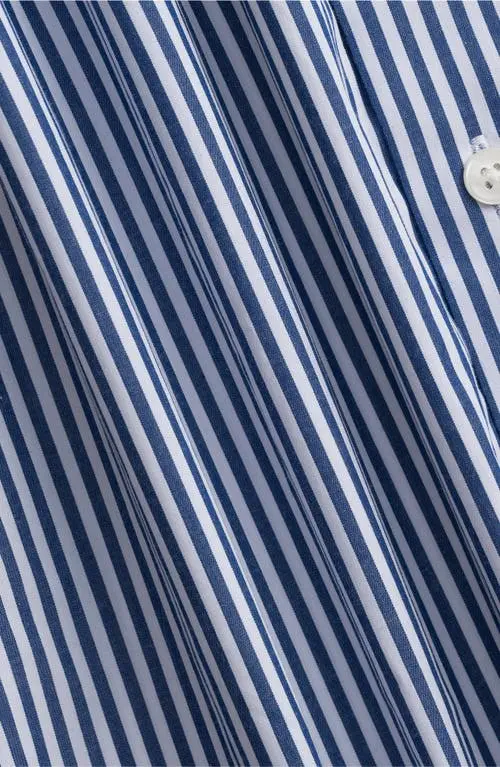 THE BLACK TUX Essential Dress Shirt - Navy Stripe