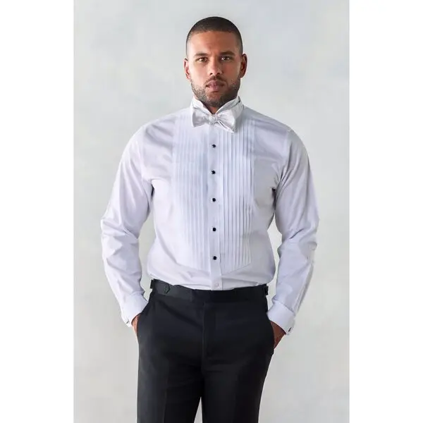THE BLACK TUX Slim Wing Tip Tuxedo Shirt