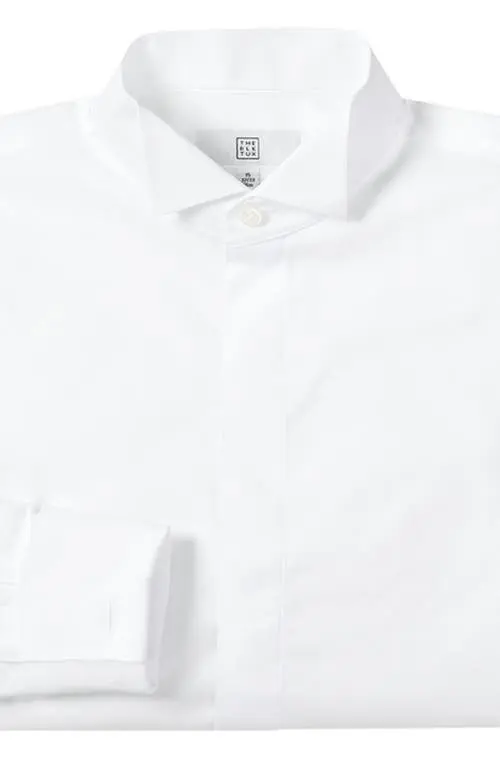 THE BLACK TUX Wing Collar Fly Front Extra Slim Dress Shirt