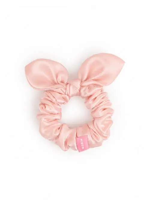 OLAH Bunny Ear Silk Scrunchie - Pink