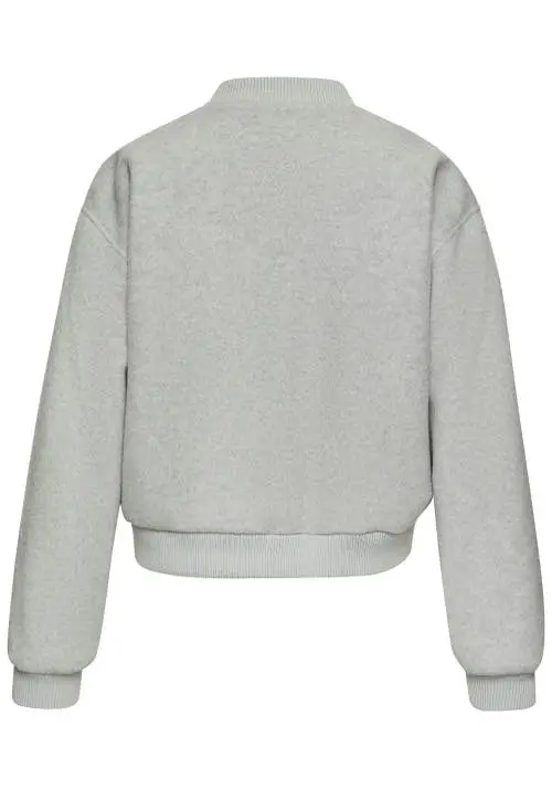 LASCANA Fleece Varsity Bomber Jacket