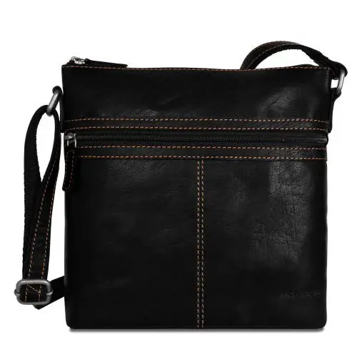 JACK GEORGES Voyager City Crossbody Bag - Black