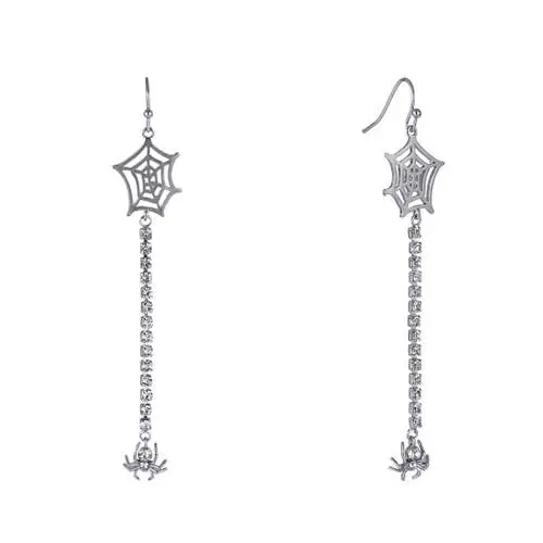 HALLMARK Halloween Spider And Web Linear Drop Earrings