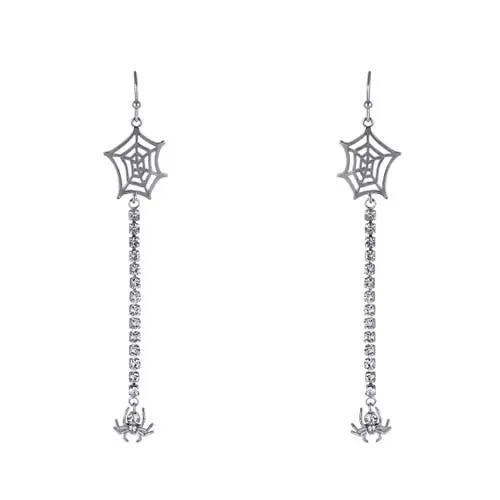 HALLMARK Halloween Spider And Web Linear Drop Earrings