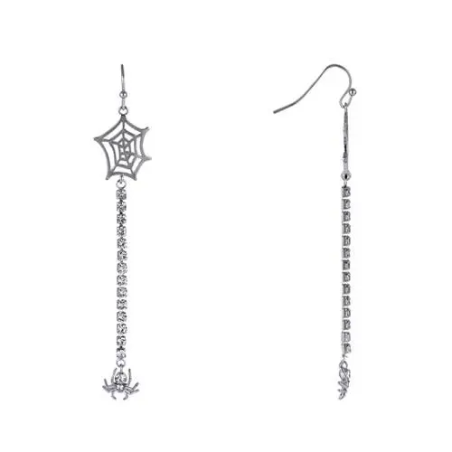 HALLMARK Halloween Spider And Web Linear Drop Earrings