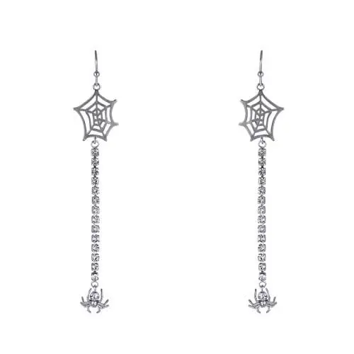 HALLMARK Halloween Spider And Web Linear Drop Earrings