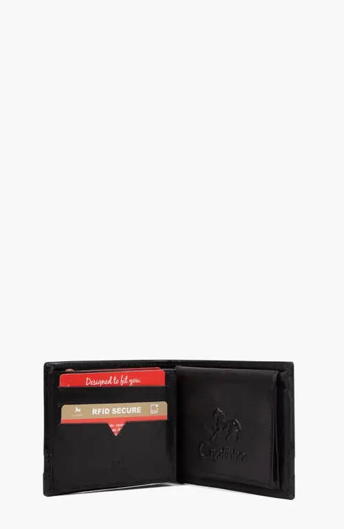 CAVALINHO Di Cavallo Trifold Leather Wallet 529 - Black