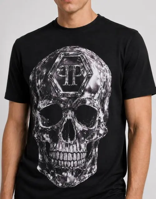 Philipp Plein T-shirt Round Neck Ss Skull