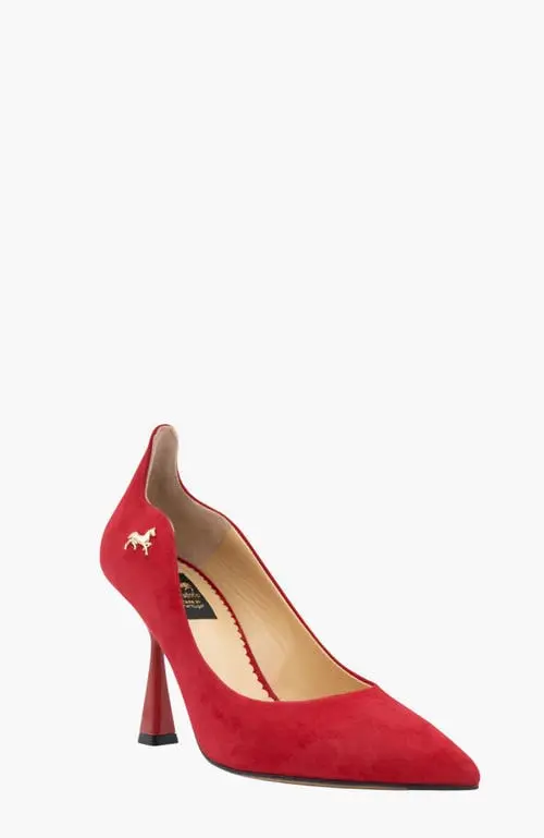 CAVALINHO Suede Stiletto Pumps - Red