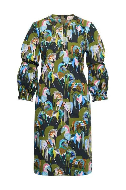 MAISON COMMON Printed Balloon Sleeve Dress