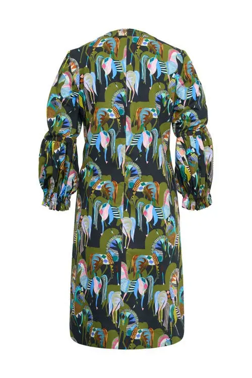 MAISON COMMON Printed Balloon Sleeve Dress